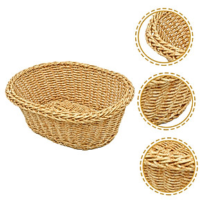 Zerodeko 3pcs Snack Storage Basket Fruit Container Party Bread Basket Multipurpose Storage Basket Creative Fruits Basket Breads Storage Holder Laundry Basket Woven Holder