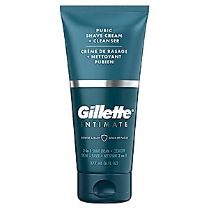 Gillette Intimate 2-in-1 Pubic Shave Cream and Cleanser, 6 oz