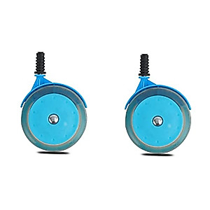 BAYWYI Baby Walker Wheels Replacement, Set of 2, Big Wheels, Baby Walker Accessories, Plastic Rubber Wheels Casters, Universal Wheels (H-Blue)