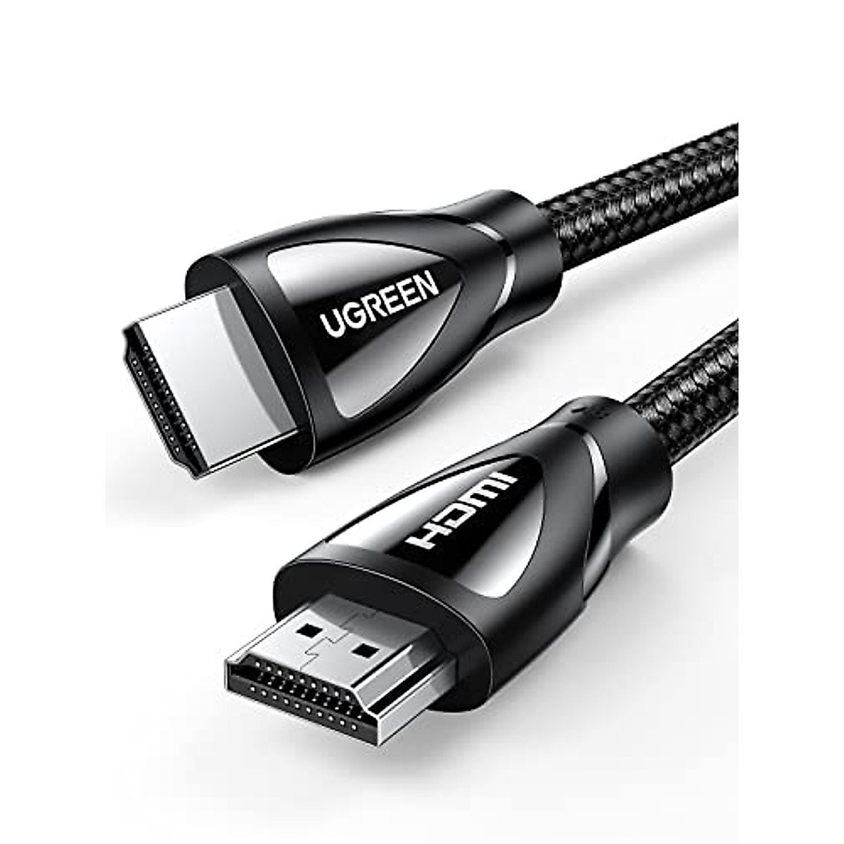 UGREEN 8K HDMI Cable 2.1 6.6FT 48Gbps Ultra High Speed HDMI Cord Braided 8K@60Hz 4K@120Hz, eARC HDR10 HDCP 2.2&2.3 HDMI Cable Compatible with PS5/Xbox Series X/Roku TV/HDTV/Blu-ray