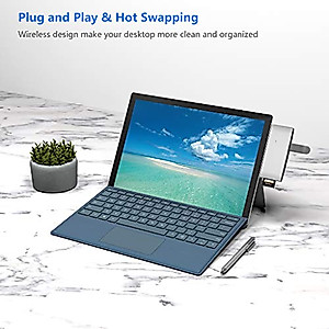 Surface Pro 4/Pro 5/Pro 6 Docking Station USB Hub USB 3.0 Hub Adapter, SD & TF/Micro SD Memory Card Reader, 4K HDMI Port Converter Accessories for Microsoft Surface Pro 6/5/4