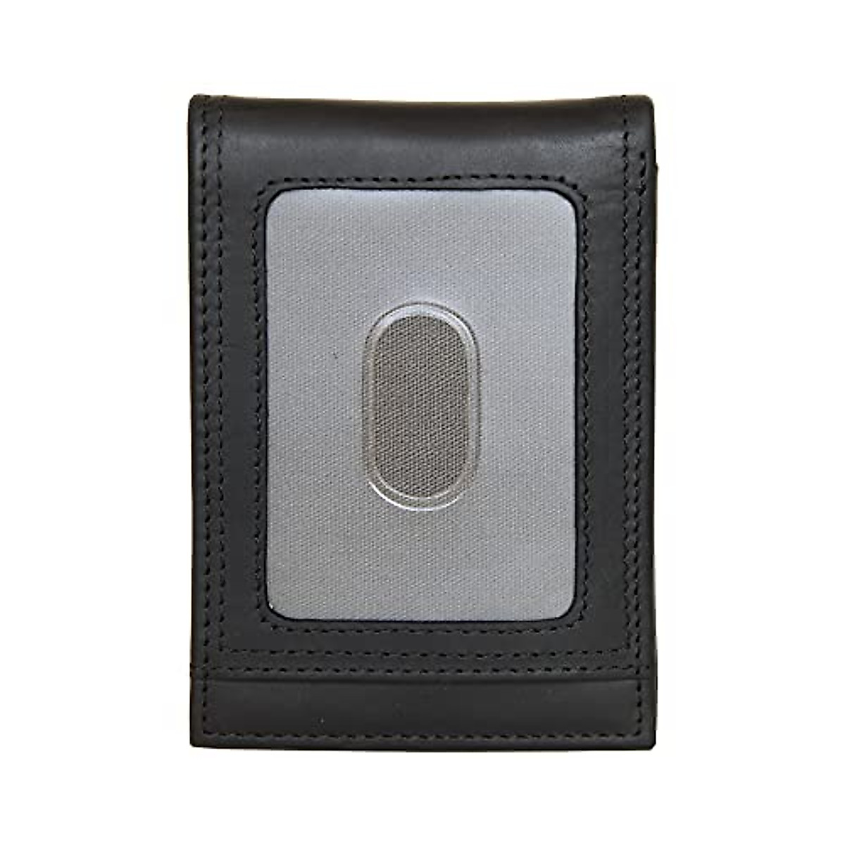 WOLVERINE Men's RFID Blocking Rugged Front Pocket Wallet (Avail in Cotton, Canvas/Leather-Black/Grey, One Size