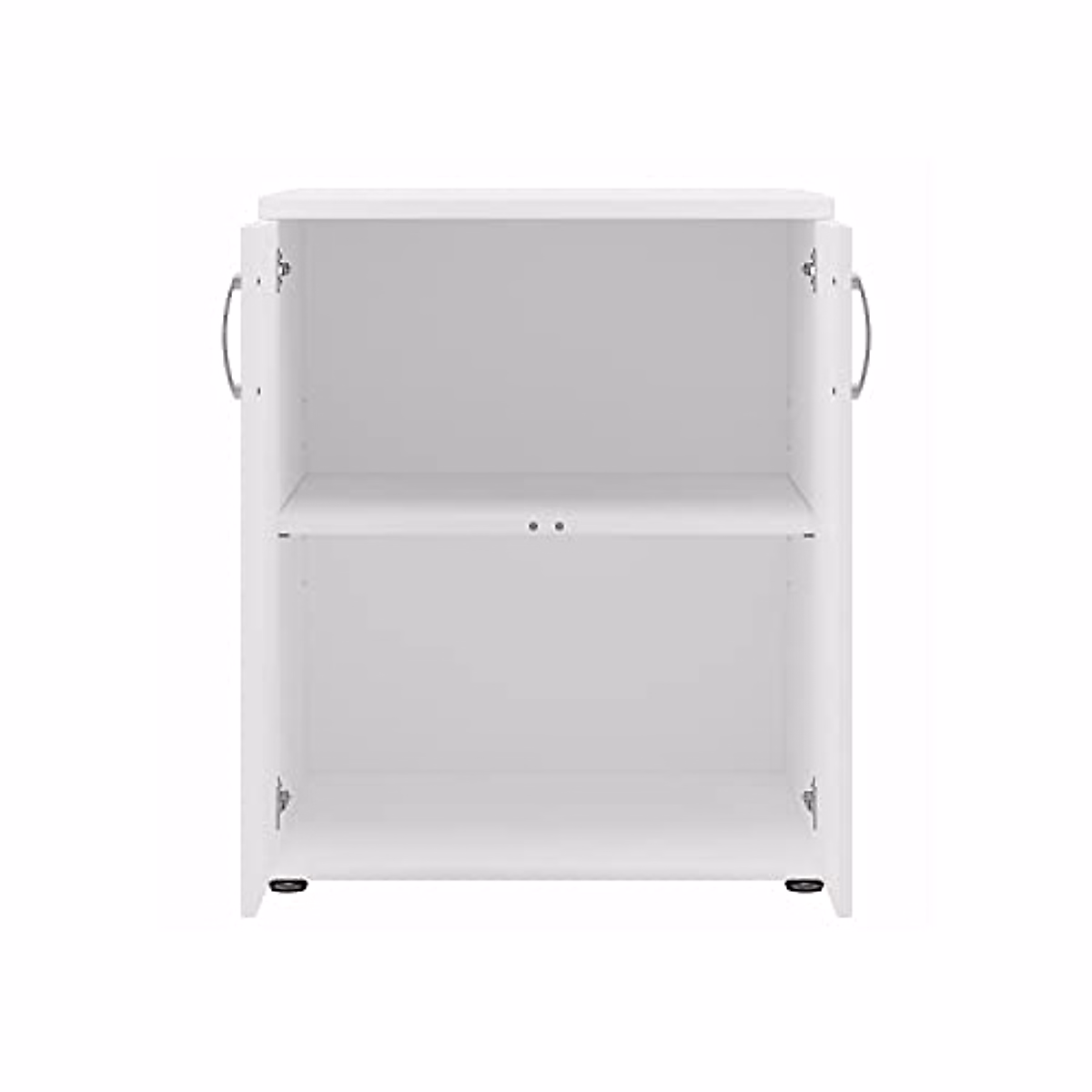 Bush Business Furniture Universal Laundry Room Storage Cabinet with Doors and Shelves in White