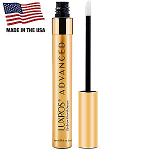 LUXROS Advanced Eyebrow Growth Serum: USA Made Eyebrow Serum for Strong Full Thick Eyebrows - See Results as Soon as 4 Weeks to 60 Days (5 ml)