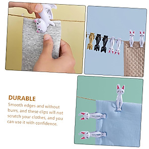 BUGUUYO 12pcs Cat Clip Metal Clothes Clips Chip Clips Cute Air Drying Laundry Clips Clothes Pin Bag Plastic Windproof Heavy Duty Clothes Pin Cartoon Clothespins Seal Iron Wooden Clothespin