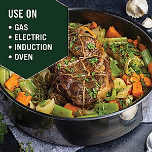 HexClad 16 Piece Hybrid Stainless Steel Cookware Set - 6 Piece Pan , 6 Piece Pot , 7 Quart Deep Fryer and 14 Inch Wok, Stay Cool Handles, Induction Ready, Non-Stick