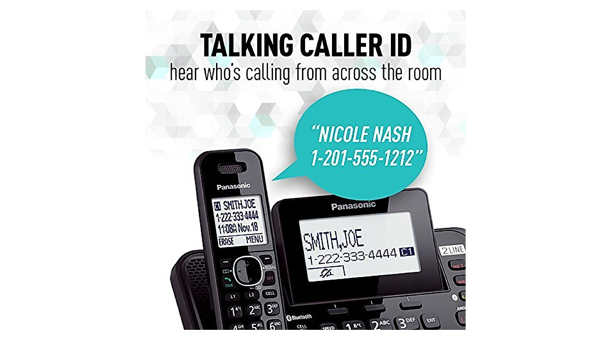 Panasonic 2-Line Cordless Phone System with Bluetooth & Conference