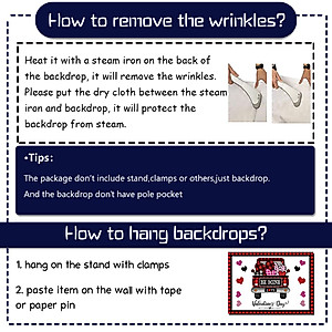 7x5ft Happy Valentine's Day Backdrop Red Love Heart Trunk Photo Background for Valentines Party Portraits Be Mine Decor Wedding Bridal Shower Banner Photoshoot Supplies