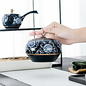 Ceramic Storage Jars, Exquisite Glaze Food Canisters for Kitchen Spice Storage,Tea Caddy Storage,Coffee Jar,Condiment Jar with Seald Lid