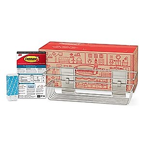 Command Shower Caddy with Water Resistant Command Strips, Easy to Open Packaging