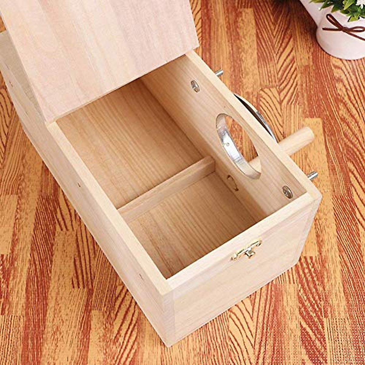 YJJKJ Pet Wood Parakeet Budgie Cockatiel Breeding Nesting Bird Avery Cage Box (S)