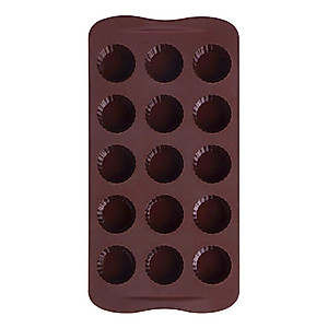 Webake Candy Molds Silicone Chocolate Molds, Baking Mold for Jello, Keto Fat Bombs and Peanut Butter Cup, Pack of 2