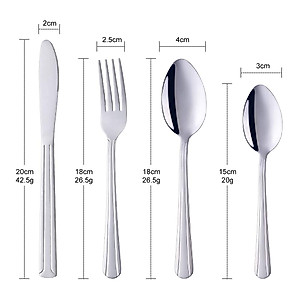 BuyGo Silverware Set, 32-Piece Flatware Set for 8 Stainless Steel Dinnerware Set Cutlery Tableware, Include Dinner Knife/Fork/Spoon/Teaspoon, Dishwasher Safe