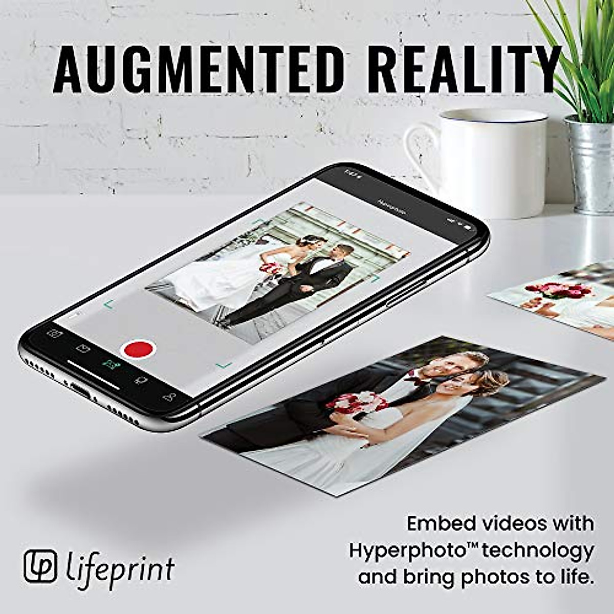Lifeprint 3x4.5 Portable Photo and Video Printer for iPhone and Android. Make Your Photos Come to Life w/Augmented Reality - White
