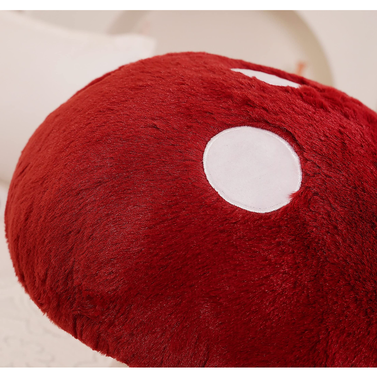 Rorutose Cute 3D Mushroom Plush Pillow Stuffed Pillow for Holiday, Birthday, Interior Decoration Garden Wedding Decoration (A Small Pillow)
