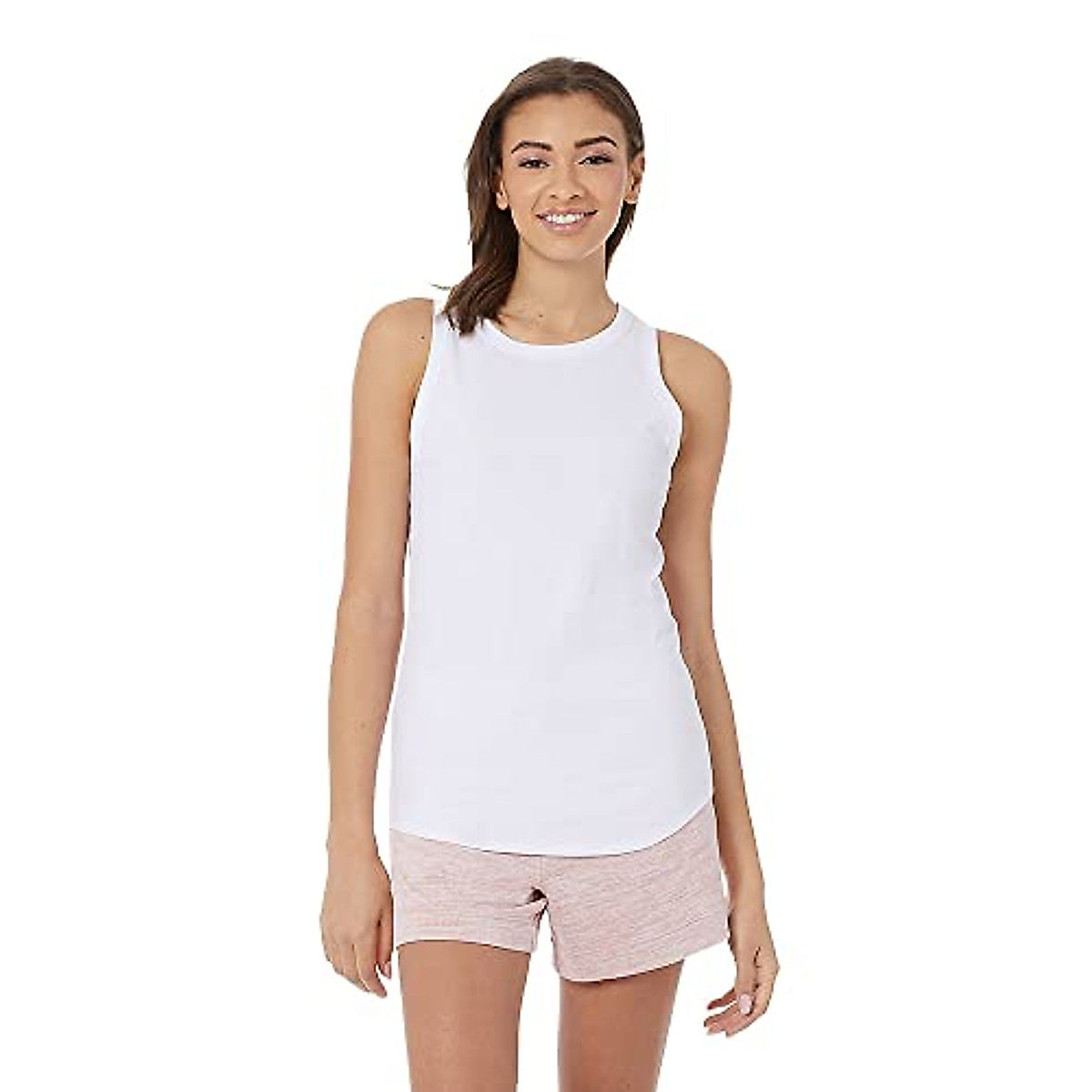 32 Degrees Cool Women's Soft Rib High Neck Comfort Everyday Tank, White, XX-Large