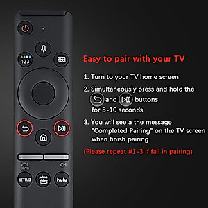 BN59-01312A / RMCSPR1BP1 Smart Voice TV Remote Fit for Samsung QLED 4K UHD HDTV QN43Q60R QN43Q60RAF QN49Q60R QN49Q6DRAF QN55Q60R QN55Q60RAF QN65Q60R QN65Q60RAF QN75Q60R QN75Q60RAF QN82Q60R QN82Q60RAF