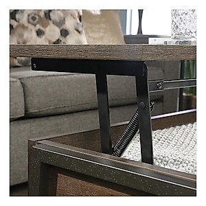 Sauder North Avenue Lift-top Coffee Table, L: 37.01" x W: 17.01" x H: 18.07", Smoked Oak Finish