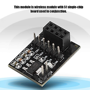 10PCS Black Socket Adapter Board,3.3V NRF24L01+ Module Pinboard Socket Adapter Module Board
