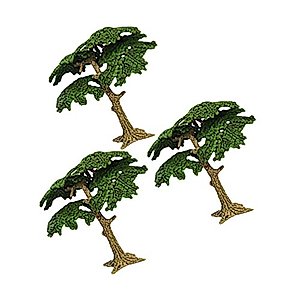 Toyvian 3pcs Tree Model Fake Miniature Trees Train Railways Architecture Landscape Scenery Simulated Mini Pine Tree Cypress Model for DIY Scenery Craft Project Size S
