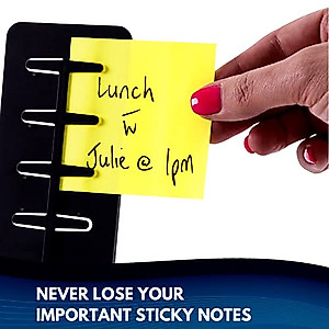 Note Tower Desktop Pro Document Holder - 2 Page Paper Holder, Easy Loading for Fast Typing, Displays Papers & Photos, Organizes Sticky Notes, Includes 50 Sheets 3"x3" Sticky Notes, Black