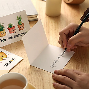 Obbyidk 48 Funny Pun Thank You Cards with Envelopes And Stickers, Bulk Boxed Set Thank You Cards, 4 x 6 in,Thank You Note Cards for Wedding, Bridal & Baby Shower, Business, Graduation