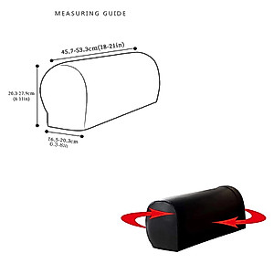 ZHOUZHOU Thick Soft Sofa Armrest Covers, PU Leather Stretch Furniture Armrest Protector, Chair Couch Waterproof Recliners Sofas Chairs Arm Covers Slipcovers,Coffee