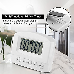 FASJ Digital Clock, Kitchen Clock Battery Operated LCD Display Multipurpose for Kitchen for Microwave Oven for Refrigerator(Timer XL 331 White)