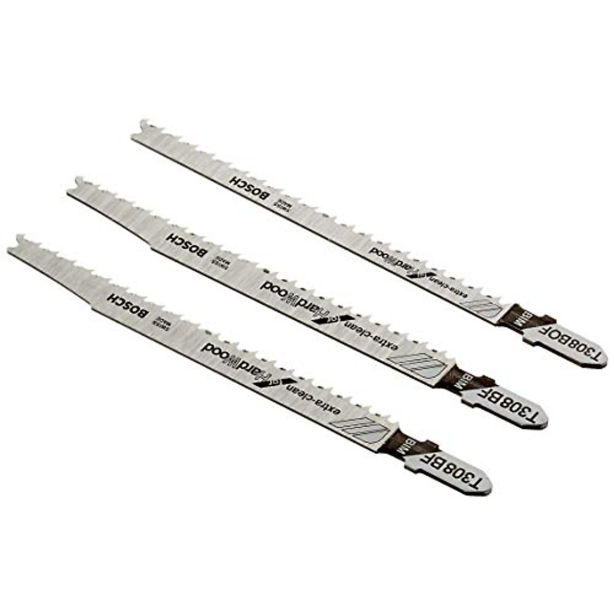 Bosch DIY 3tlg. Stichsägeblatt-Set Extra Clean for Hard Wood zum Sägen in Hartholz