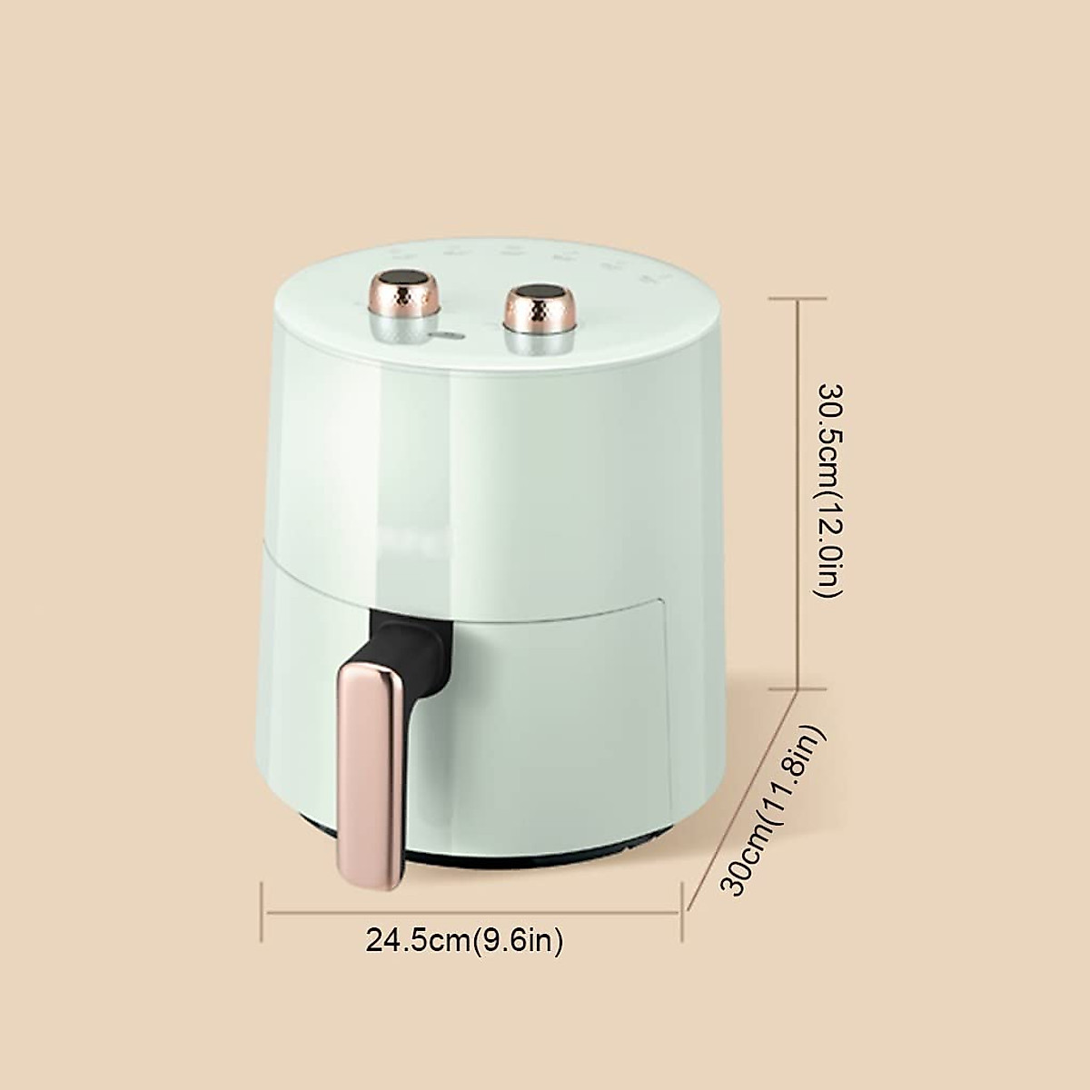 Home Air Fryer Large Capacity Oven Smart Oil-Free Electric Fryer Multifunctional Fully Automatic Fryer Kitchen Appliances (Green 24.5 * 30 * 30.5cm) (Green 24.5 * 30 * 30.5cm) (Pink 24.5*30*30.5c