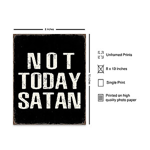 Inspirational Spiritual Religious Wall Art & Decor - Christian Catholic Gifts for Men, Husband, Him - Motivational Poster Picture Print Sign - God Wall Decor - Office, Man Cave, Church