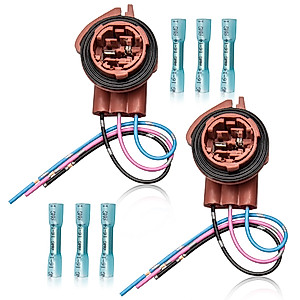 RED WOLF 3157 3156 Pre-Wired Harness Socket Adapter Pigtail Connector Plug Compatible with GM GMC Chevy Buick Cadillac 1997-2007 for Parking/Signal/Brake Light Female Adaptor Wiring Extension