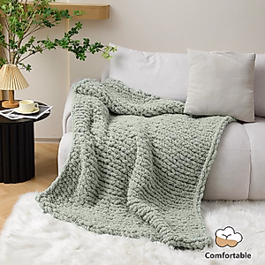 Chunky Yarn for Hand Knitting - Cozyful #10 Chunky Chenille Yarn, Jumbo Big Thick Chunky Yarns for Crocheting, Super Bulky Chunky Knit Blanket Yarns, 8 Skein (25 yds 8 oz Each Skein), Sage Green