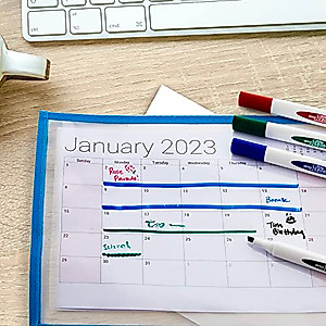 BAZIC Reusable Dry Erase Pockets 13.5"x10.5", Clear Plastic Sleeves Sheet Protector w/Ring, for Kids Student School Teacher Supplies, Total 50 Count