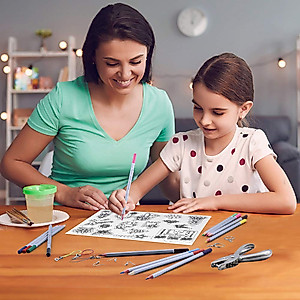 POPMISOLER 183 Pieces Shrink Plastic Kit DIY Ornaments or Creative Craft DIY Accessories Kit for All Ages Great Gift