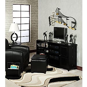 Touch of Class Rhythm Metal Wall Sculpture - Black, Gold - Hanging Music Studio Art - Musical Aesthetic for Bedroom, Living Room, Music Studio, Classroom, Office, Entryway