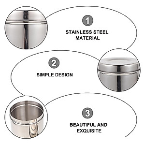 Cotton Ball Jar with Lid Stainless Steel Medical Jar Cotton Swab Container Gauze Container Dental Supplies