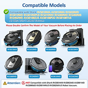 JORAIR AV2610WA RV2610WA Vacuum Mop Replacement Pads Compatible with Shark RV2610WA AV2610WA RV2620WD RV2410WD AI Ultra 2- in-1 Robot Vacuum, Washable Reusable Microfiber Soft Pads, 6 Pack