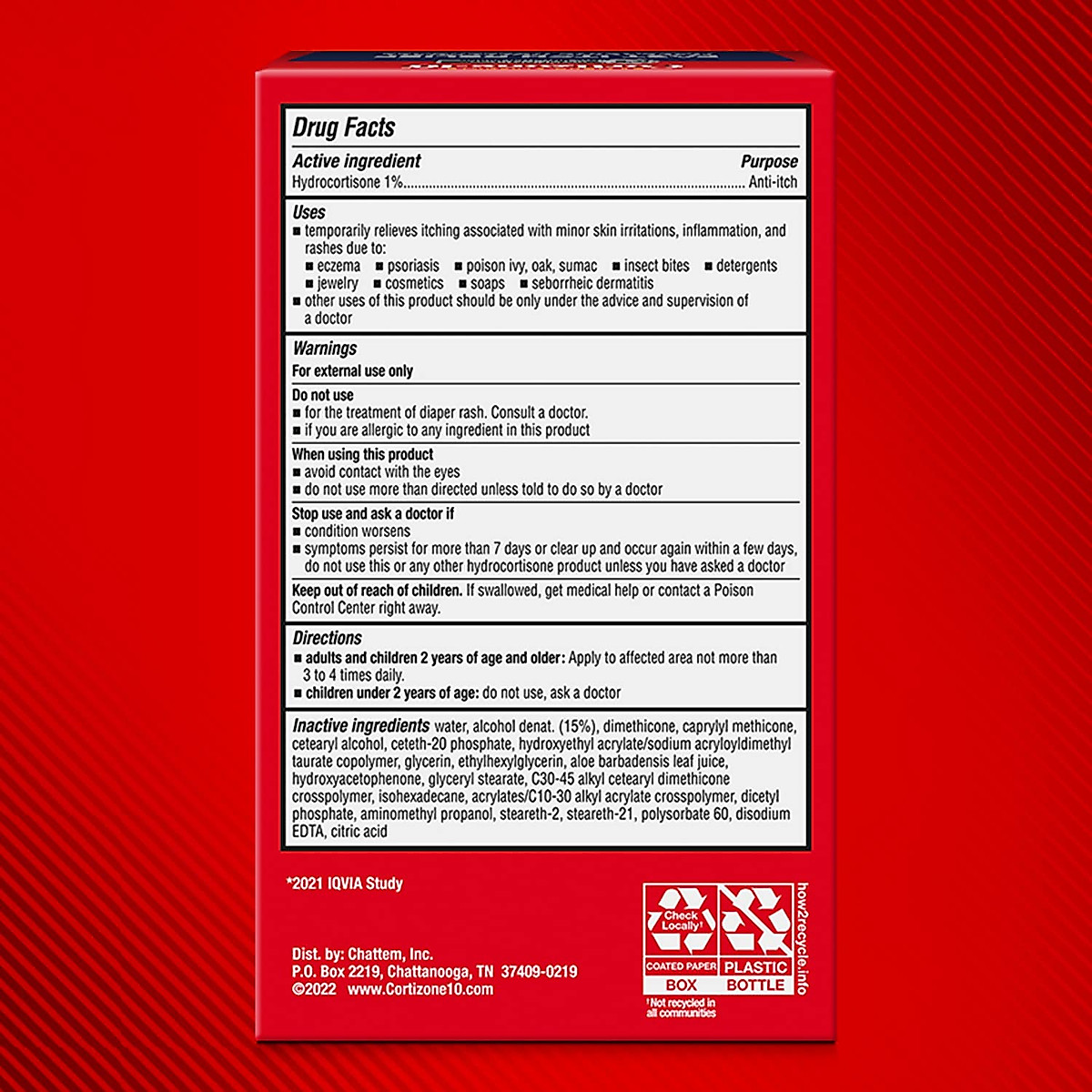 Cortizone 10 Maximum Strength Fast Itch Relief with Massaging Rollerball, 1% Hydrocortisone Anti-Itch Liquid, 1.5 oz.