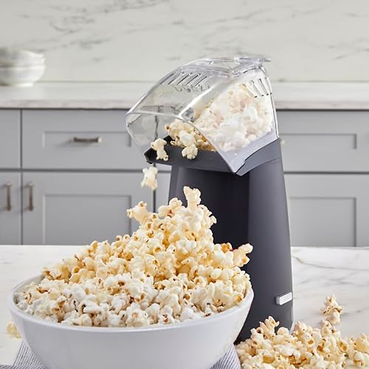 West Bend Air Crazy Popcorn Machine for Healthy Snacking with No Oil, 4-Quart, Black