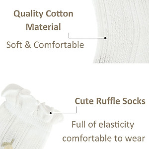 WATOCHE Baby Girls Socks Toddler Girl Ruffle Socks Little Girls Frilly Dress Socks Cotton Summer Mesh Socks(Mesh Flower,1-3T)