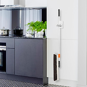 Horse Hair Broom Head, Thin Broom for Hardwood Floors 18" Horsehair Swivel Kitchen Broom Head, Soft Bristle Broom, Head ONLY