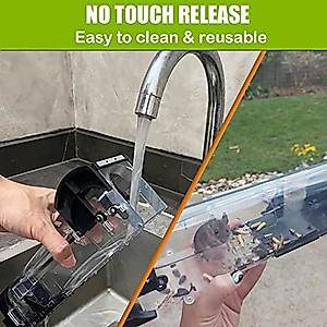 Humane Mouse Traps, 12 inches Enlarged No Kill Rat Trap, Live Traps for Chipmunks, Reusable Catch and Release Mice Traps, Pet and Children Friendly Mouse Trap That Work (2 Pack)