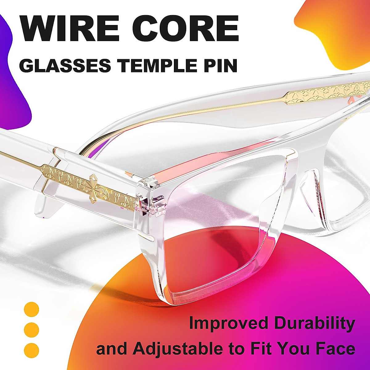 VISOONE Square Full Rim Blue Light Blocking Glasses Large Fashion Computer Multi Colors Eyeglass Frame Women Men ALBA