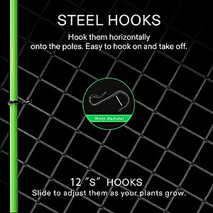 VIVOSUN 1-Pack 3x4FT Elastic Trellis Netting with Hooks for Grow Tents