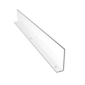 FixtureDisplays® 22 X 3" Clear Floating Shelf Wall Mount Shelf Lip Stopper Shelf Guard Divider Plexiglass Edge Protection 10084-12PK-NF
