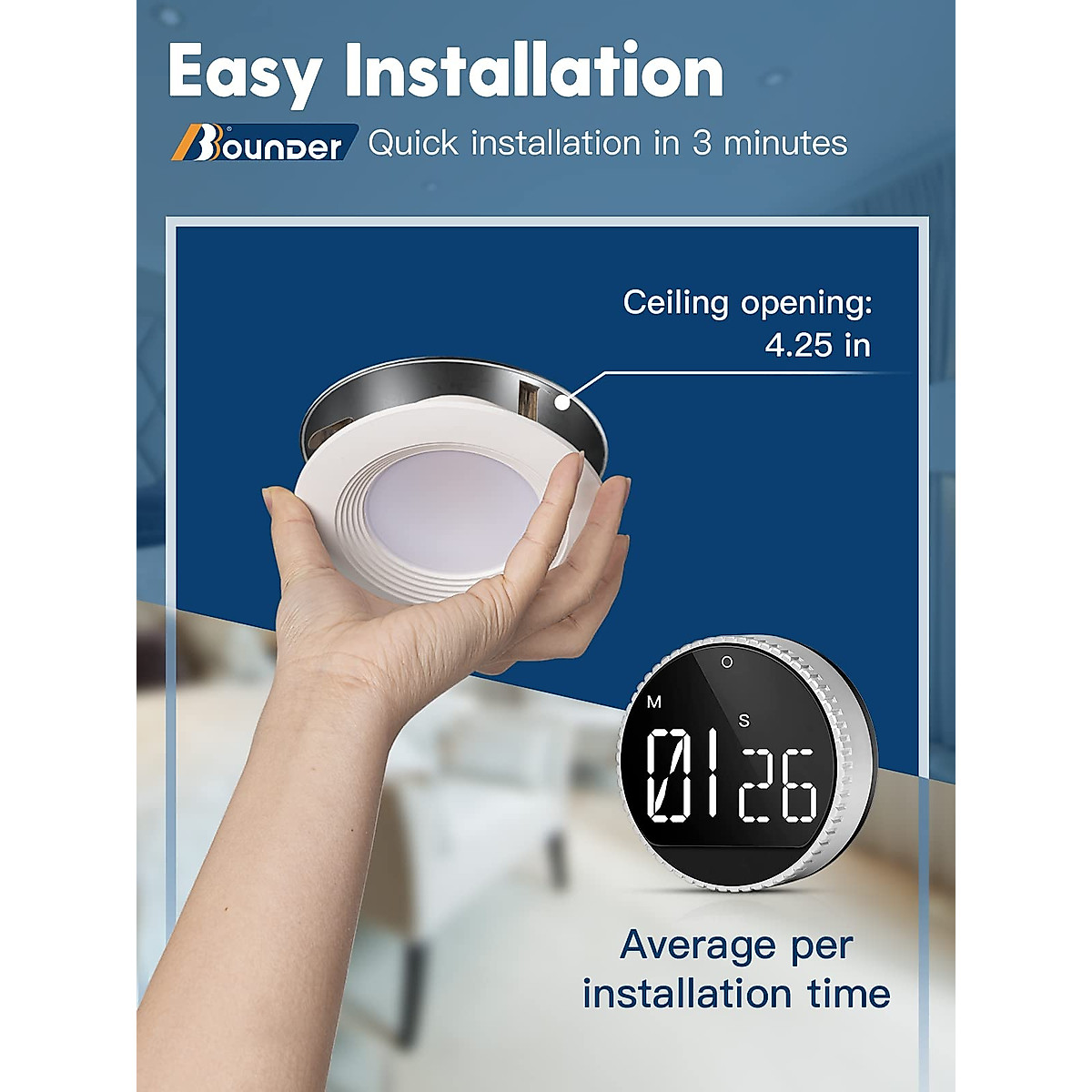 BBOUNDER 12 Pack 4 Inch LED Can Lights Retrofit Recessed Downlight, Baffle Trim, Dimmable, 8.5W=60W, 4000K Cool White, 650 LM, Damp Rated -No Flicker