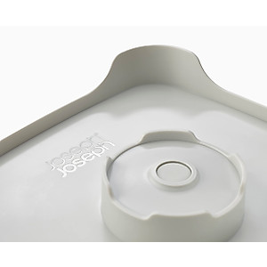 Joseph Joseph Wash & Drain Kitchen Dish Tub Wash Basin with Handles and Draining Plug, 9 liters, Stone/Sage Green