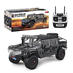 TOUCAN RC HOBBY HG 1/10 P415A RC Off-Road Vehicle for 4x4 Hummer Pick-up Crawler Car Sound Light Black