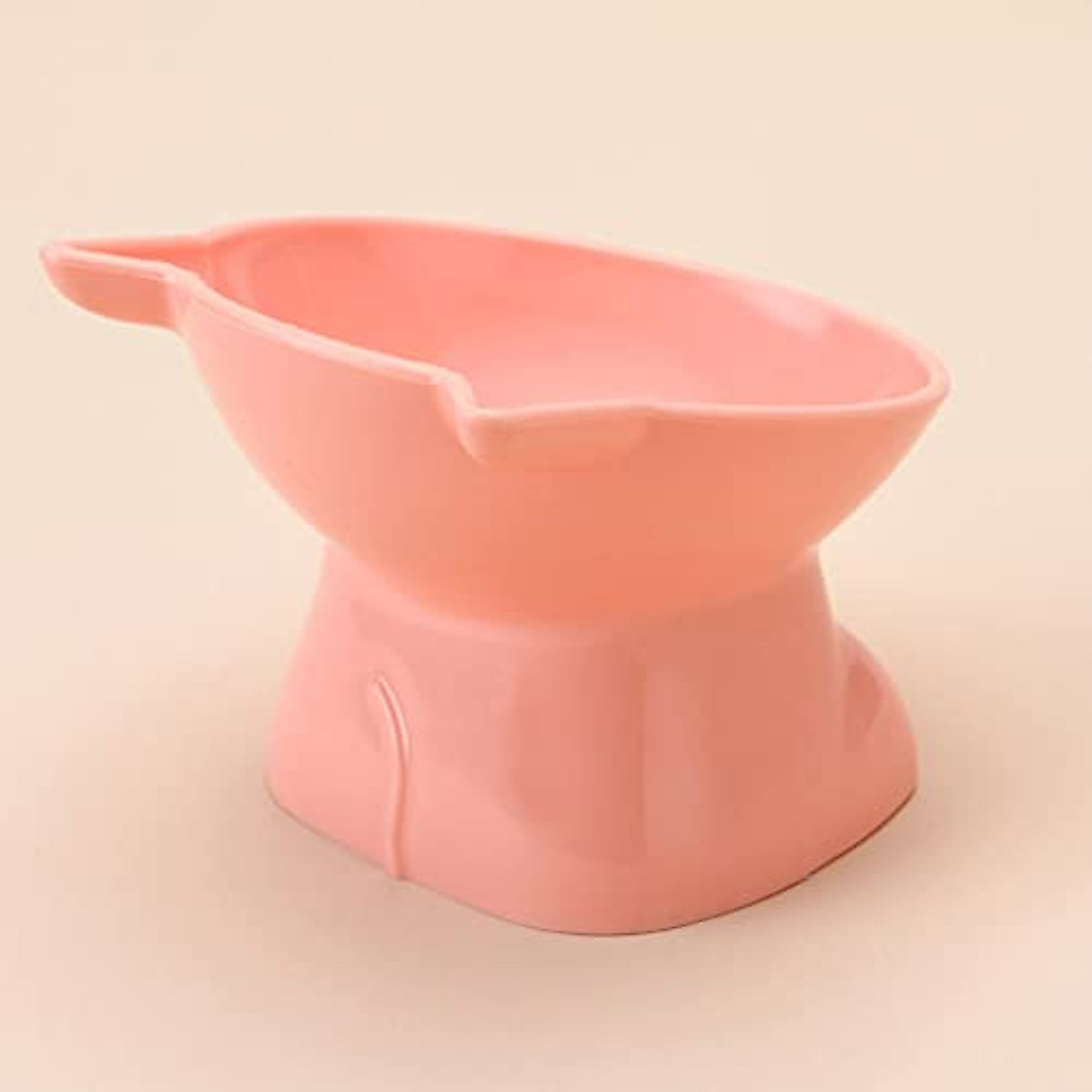Pet Bowl Large Capacity Oblique Mouth Cute Cat Shape Cat Dog Food Dispenser Pet Feeder Pet Supplies Pet Bowl